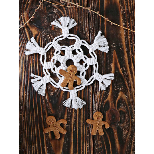 Flocon de neige en macramé