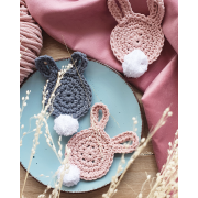 Crochet Bunny Coasters | Bobbiny | DIY | Free Pattern