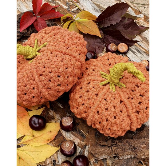 Macrame Pumpkin Hannah | DIY | Free Pattern | Bobbiny